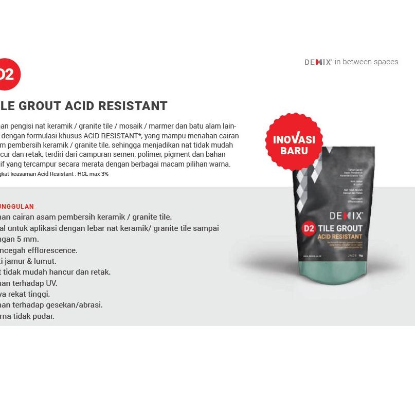 Jual Baru Demix D2 Nat Keramik Anti Porstex Asam | Shopee Indonesia