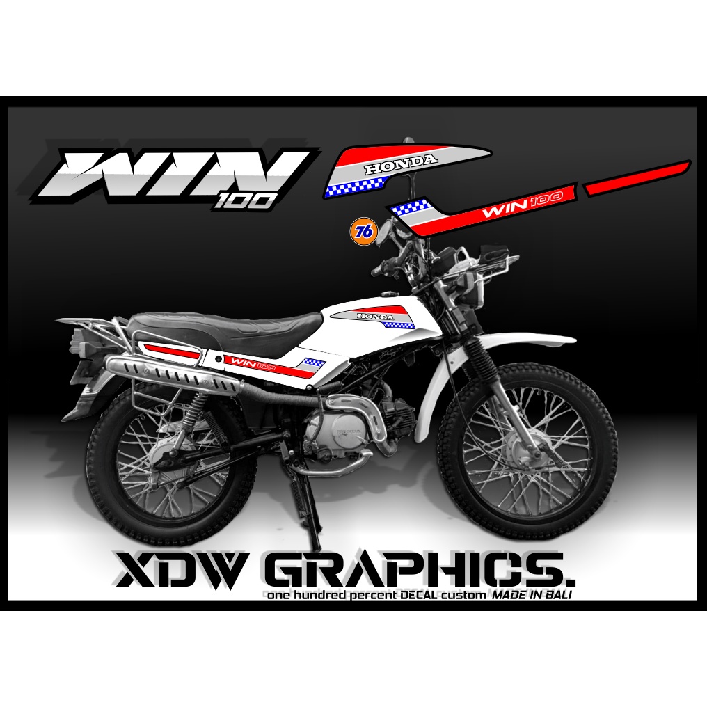 Jual Stiker honda WIN 100 custom vintage | Shopee Indonesia