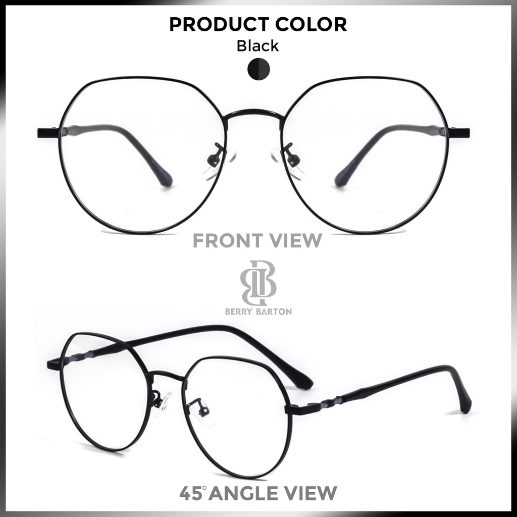 Jual Berrybarton Kacamata Bulat Retro Metal Lensa Anti Radiasi Blueray Photocromic Pria Wanita ...