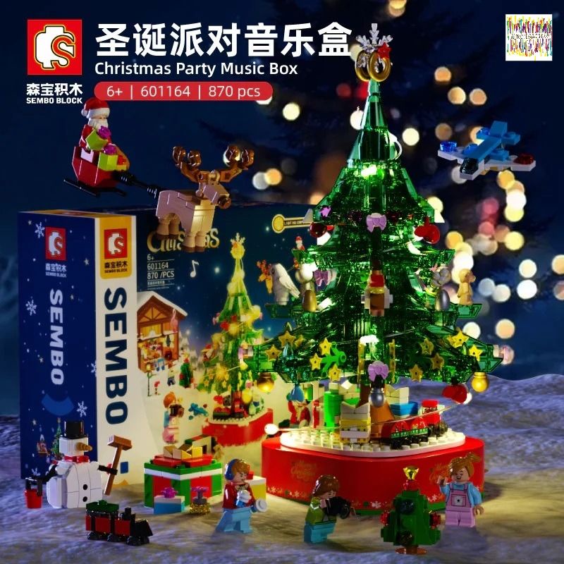 Jual Sembo Block Bricks Christmas Tree Music Box / Mainan Sembo Block ...