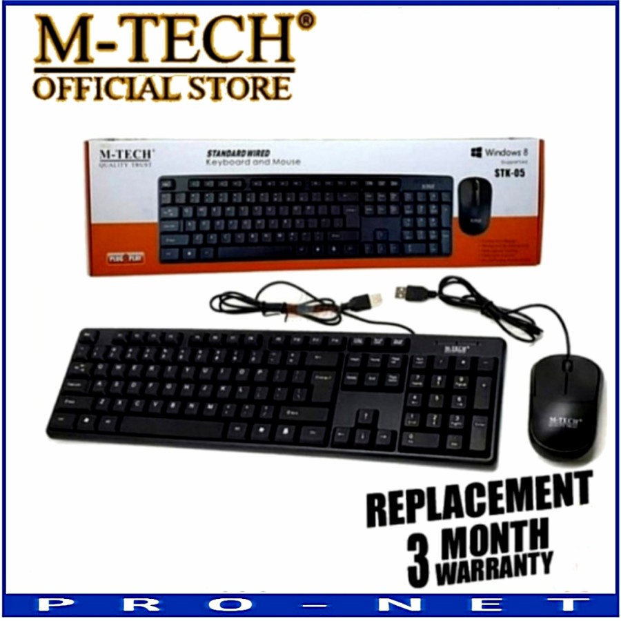 Jual Keyboard+mouse USB m-tech Combo Stk 05 | Shopee Indonesia