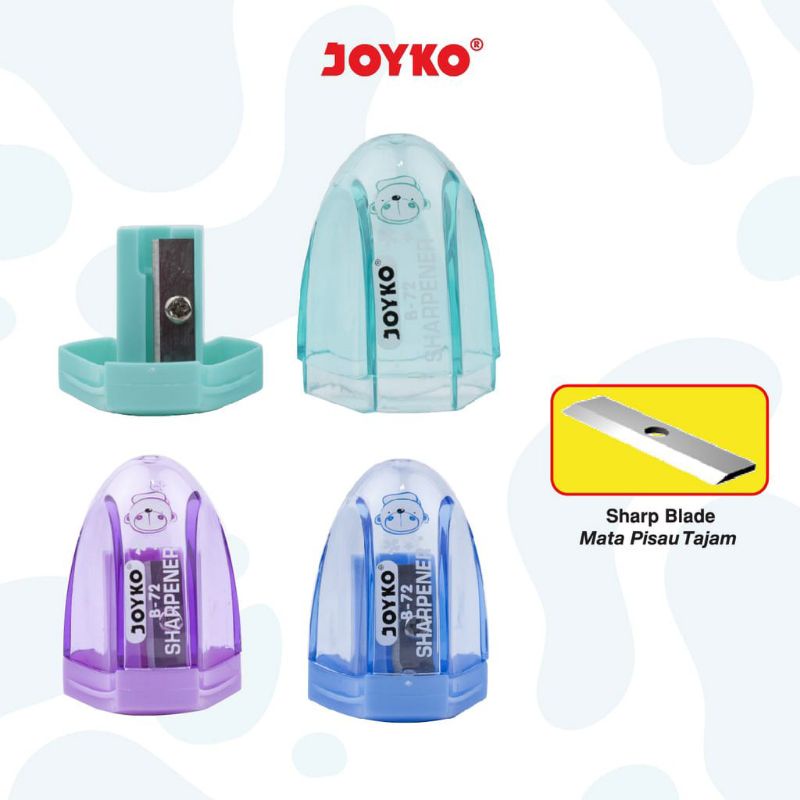 Jual Serutan Tabung Joyko B-72 Rautan Pensil 2B Warna Besar Sharpener ...