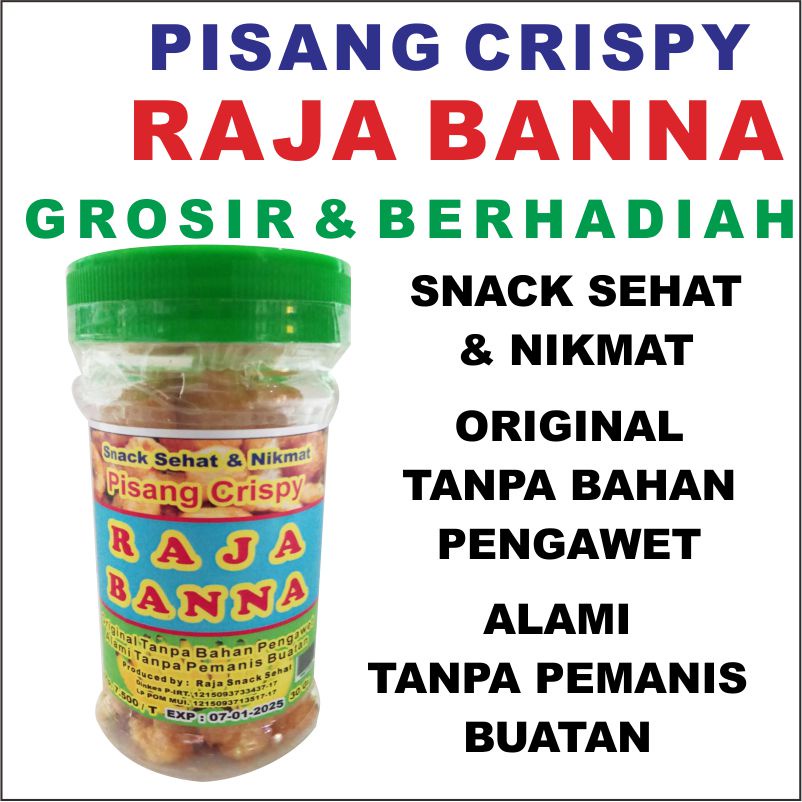 Jual PISANG CRISPY RAJA BANNA GROSIR SNACK SEHAT & NIKMAT 30 Gr ...