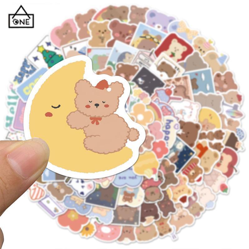 Jual COD ️102Pcs Stiker Graffiti Kartun Beruang Lucu Sticker AntiAir ...