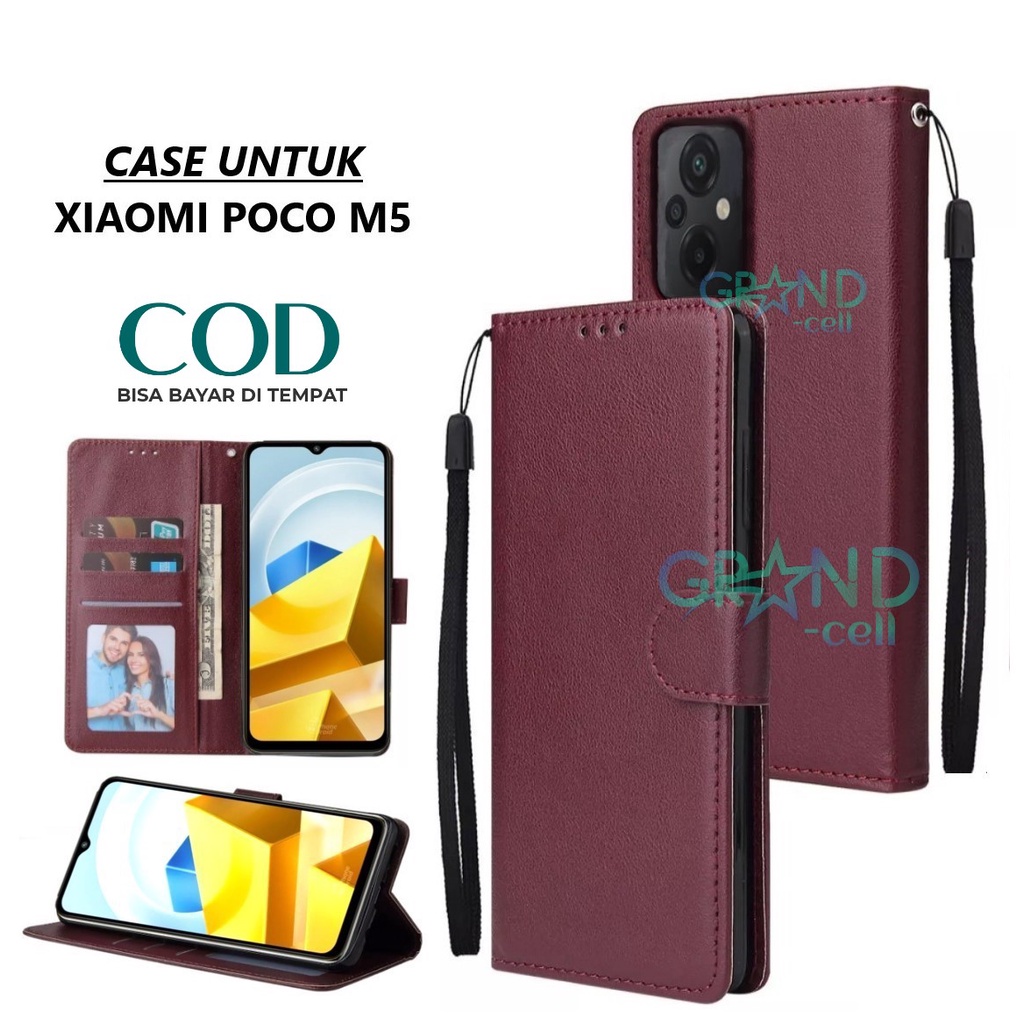 Jual case hp for POCOPHONE POCO M5 Premium flip wallet Flip case Magnet ...