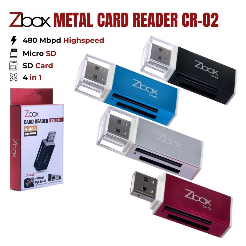 Jual Card Reader Zbox Metal Aluminum Housing 4in1 High Speed CR-02 CR ...