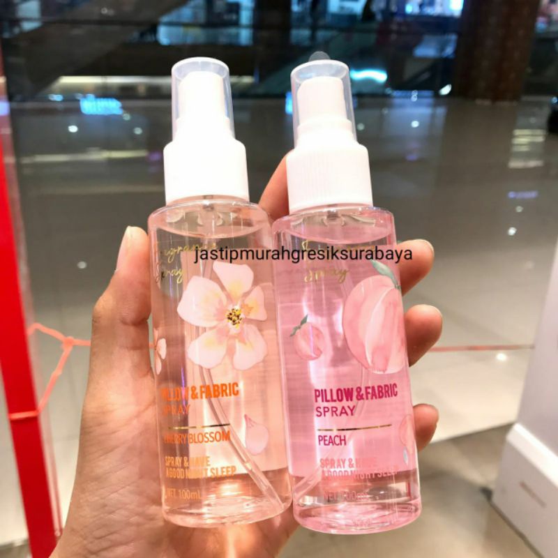 Jual PILLOW & FABRIC SPRAY MINISO PEACH CHERRY BLOSSOM PARFUM BANTAL ...