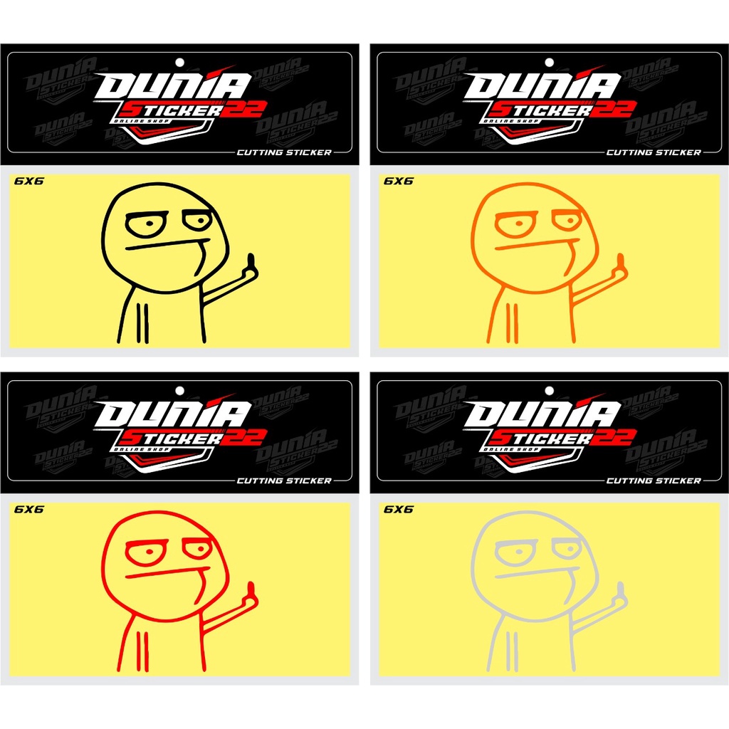 Jual Sticker Cuting Masa kini / Sticker Viral Termurah / Emoji Fuk ...