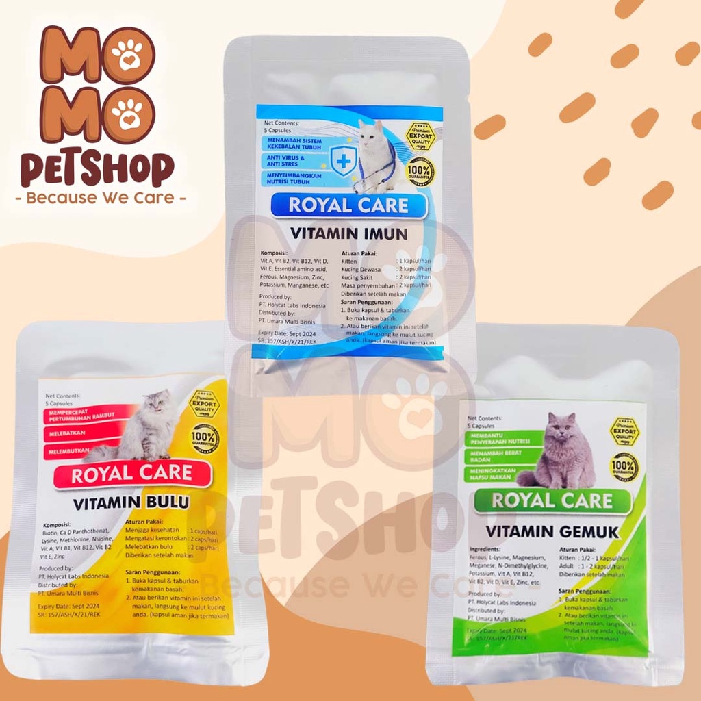 Jual ROYAL CARE CAT VITAMIN KUCING ISI 5 CAPSUL [ VITAMIN HEWAN ] | Shopee Indonesia