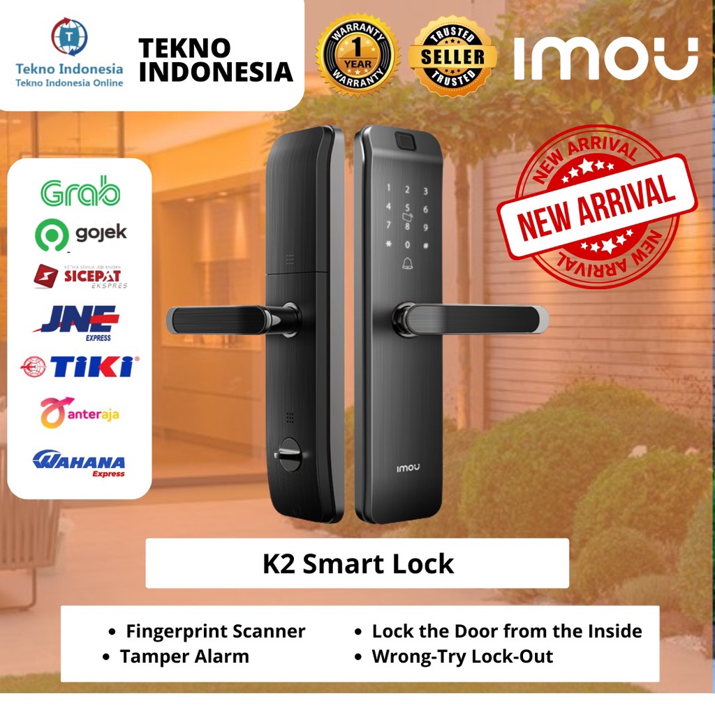 Jual IMOU SMART LOCK DOOR K2C-H(W)-B WiFi Smart Door Lock / Kunci Pintu ...