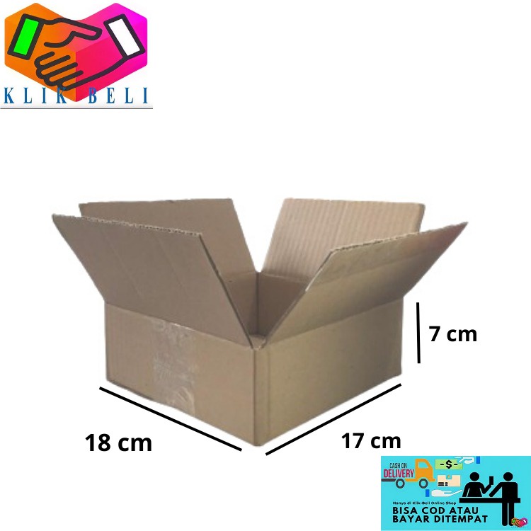 Jual Kardus Box Polos Persegi Panjang Ukuran 18x17x7 CM | Shopee Indonesia