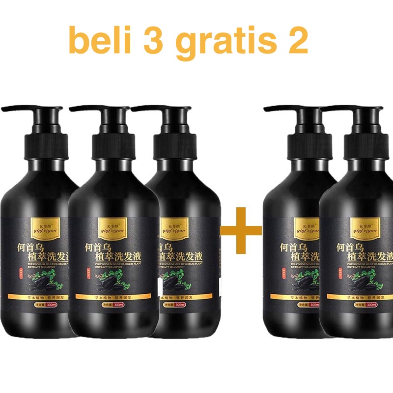 Jual Herbal Shampo Rambut Hitam Shampoo Pewarna Rambut Bahan Alami ...