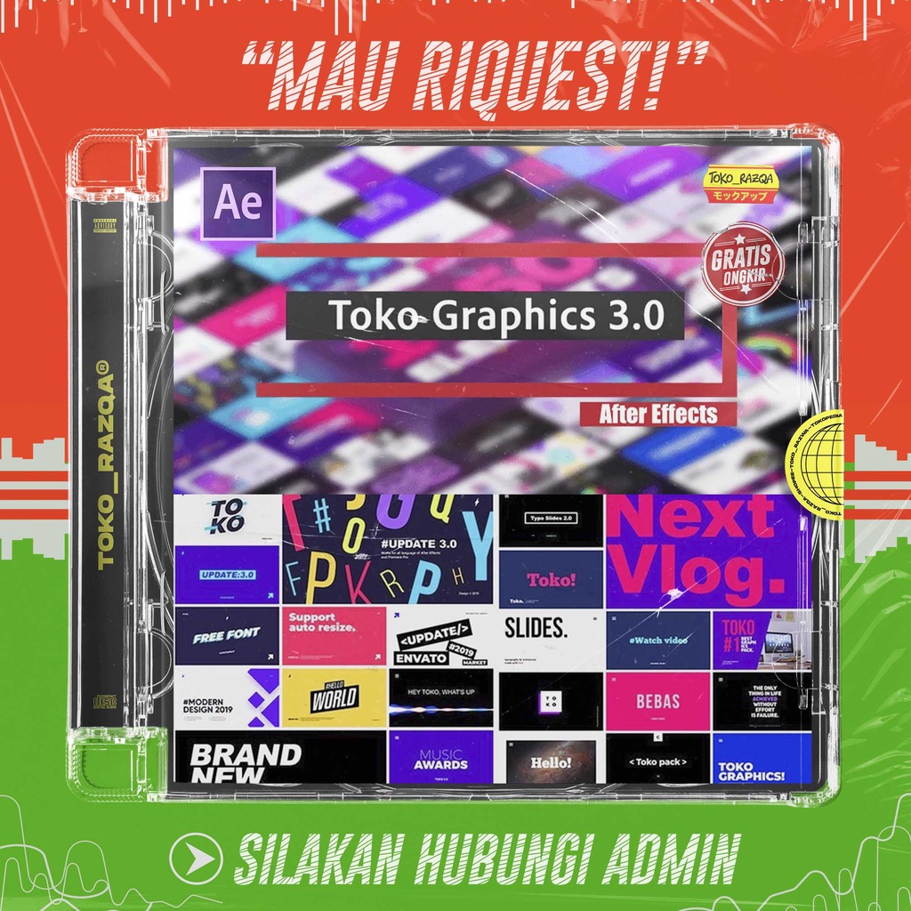 Jual Motion Bro - 1450 Elements Toko Graphics Pack V3 For After Effects ...