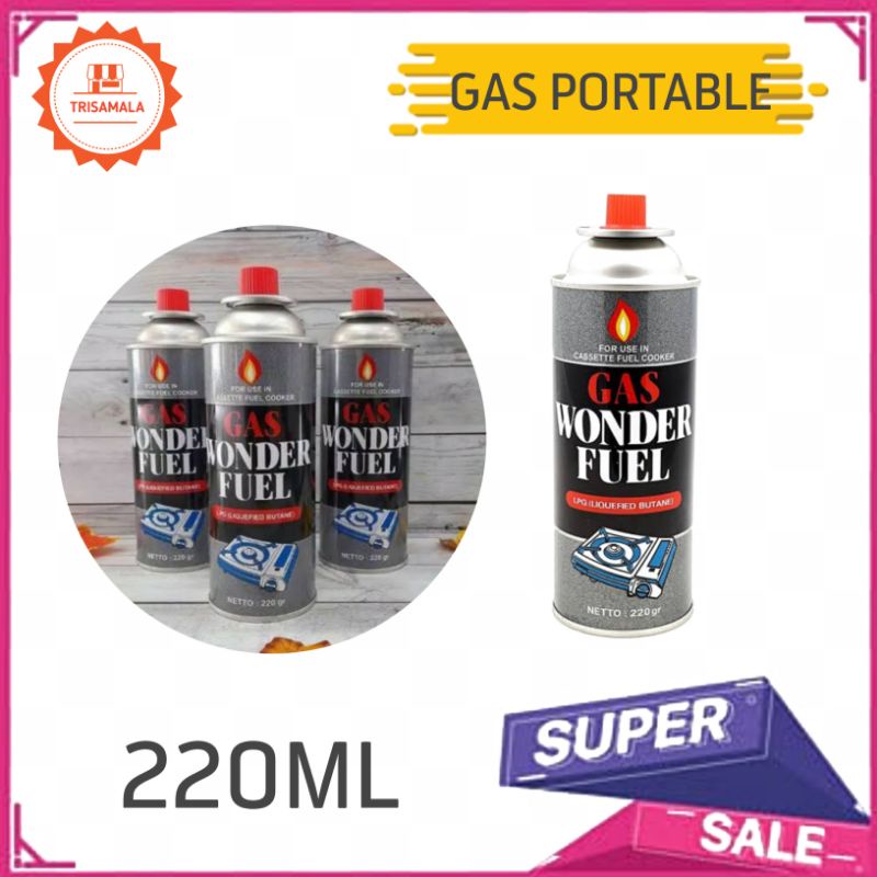 Jual Wonderfuel Gas Portable/Gas Kaleng 220 gram - Untuk Kompor Portable | Shopee Indonesia