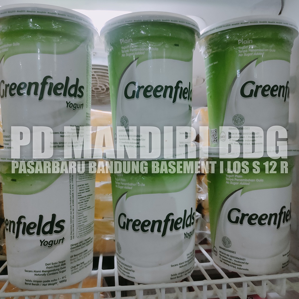 Jual GREENFIELDS PLAIN YOGURT 1 L | Shopee Indonesia
