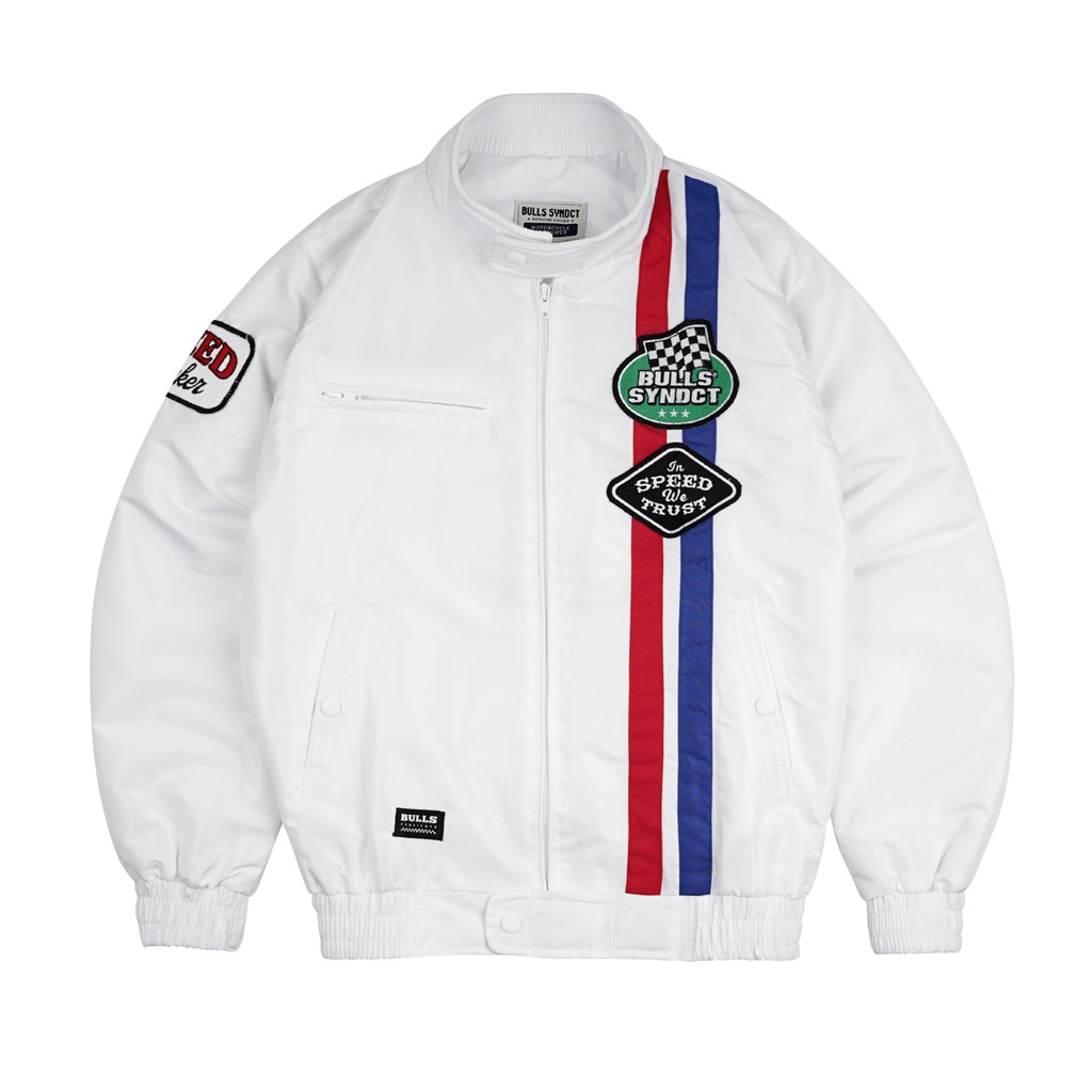 Jual BULLS SYNDICATE Jacket Costello White | Shopee Indonesia