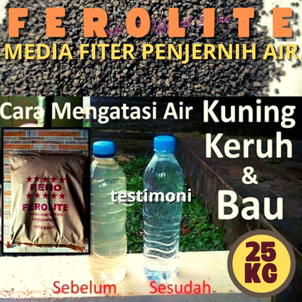 Jual Pasir Aktif Ferolite Penjernih Air Kotor Kuning Dan Bau Besi ...