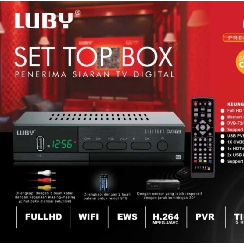 Jual Set Top Box STB 2 USB LUBY DVB-T2-03 Premium Edition | Shopee Indonesia