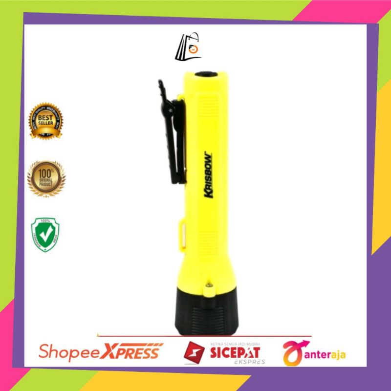 Jual Krisbow Senter Explosion proof dengan clip 141 lm - kuning ...