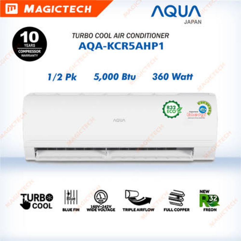 Jual AC AQUA 1/2 PK (0.5 PK) AQA-KR5AHP1 KR5AHP R32 | Shopee Indonesia