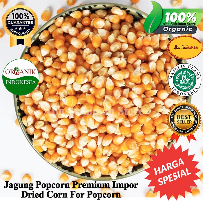 Jual Jagung Popcorn 1 kg / Biji Jagung Popcorn Manis / Corn Kernels ...