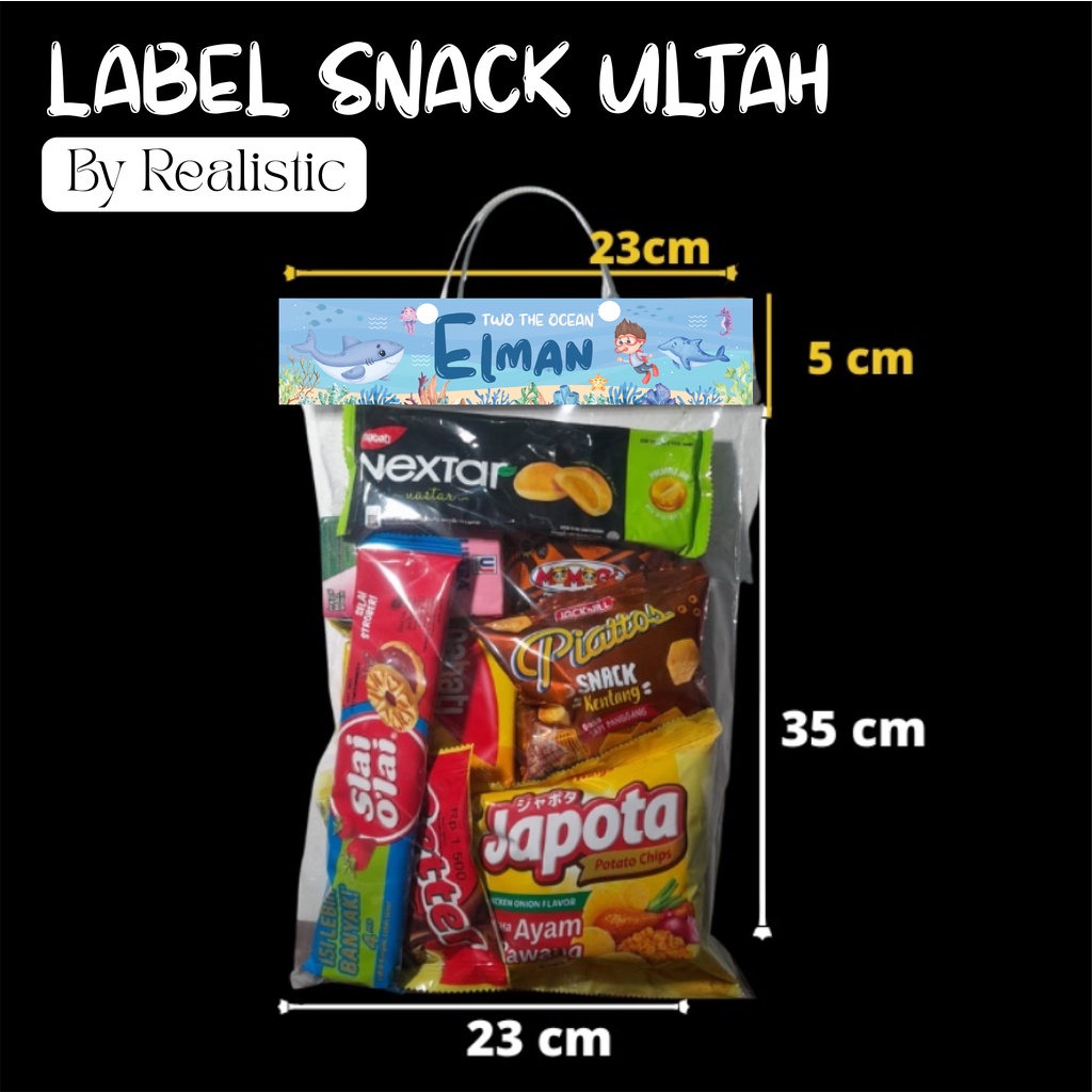 Jual Tas Souvenir Snack Ulang Tahun (uk. 23X35CM) / Plastik Label Ulang ...