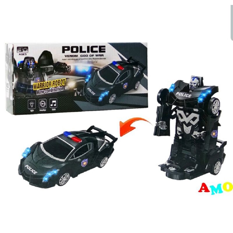 Jual Mainan Anak Mobil Polisi Berubah Jadi Robot Otomatis Baterai ...