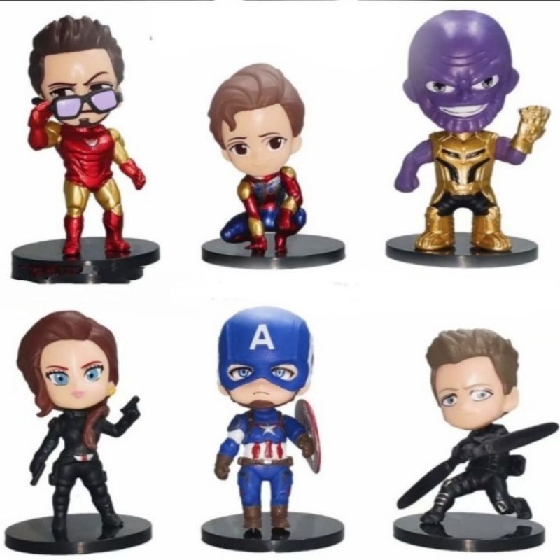 Jual AVENGERS Chibi Action Figure set | Shopee Indonesia
