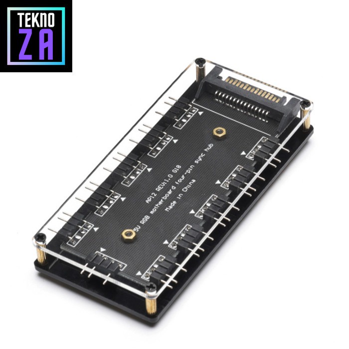Jual ARGB Hub 10-Port Acrylic 3pin / 4pin SATA | Shopee Indonesia