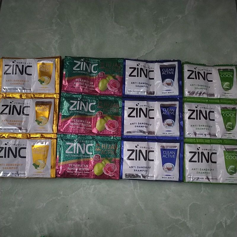 Jual zinc shampo sachet 10 ml isi 12 pcs | Shopee Indonesia