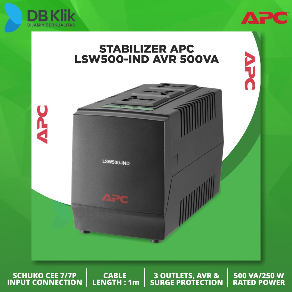 Jual Stabilizer APC LSW500-IND AVR 500VA - APC Line-R LSW500-IND ...
