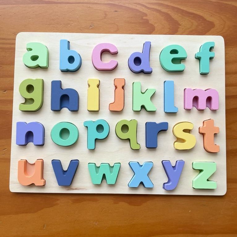 Jual Mainan Anak Edukasi Puzzle Pazel Pazzel 3D Makaron Pastel Huruf ...