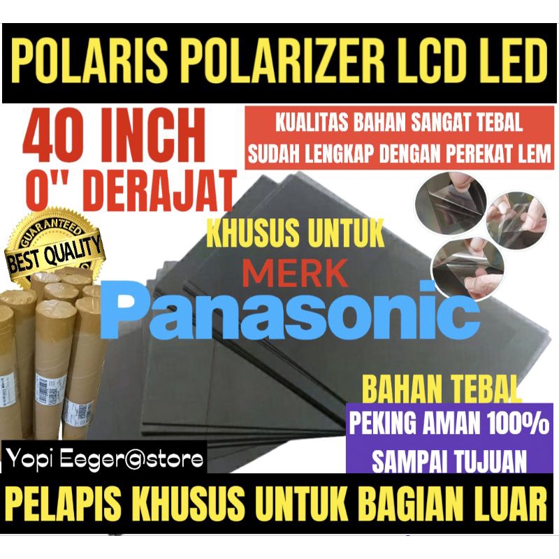 Jual POLARIS POLARIZER LCD LED PANASONIC 40" INCH 0" DERAJAT PELAPIS ...