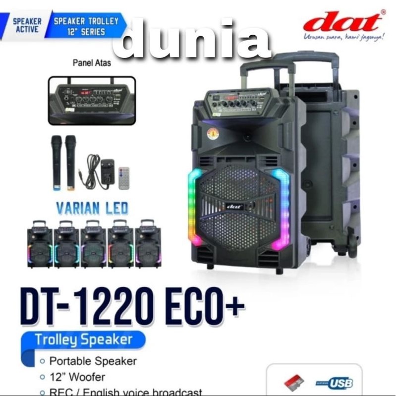 Jual Speaker Portable Wireless DAT DT1210 FT Original Bluetooth 12 inch ...