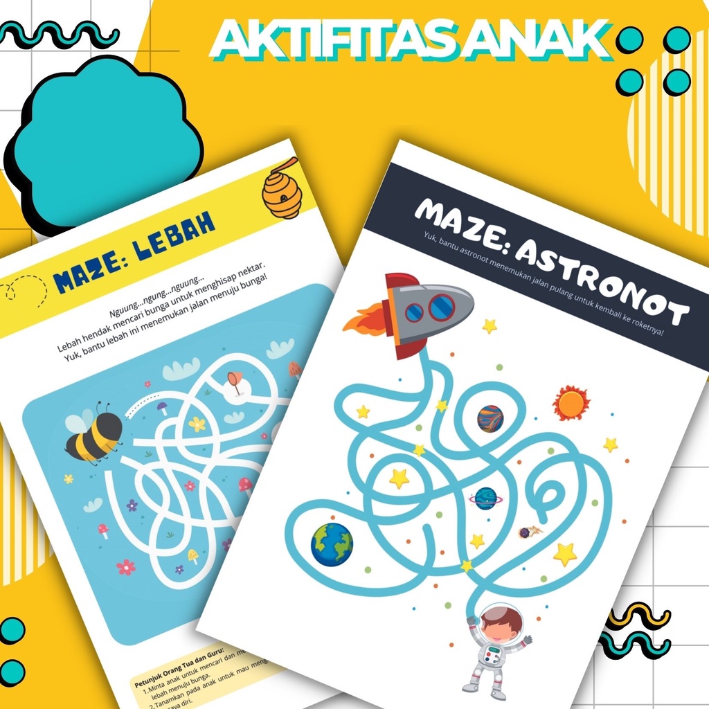 Jual Aktivitas Anak Belajar Maze / Mencari Jalan / Aktivitas Anak ...