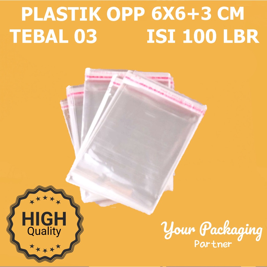 Jual PLASTIK OPP 6X6 CM TEBAL 18 MIC ASLI ( SEAL / LEM ) BUNGKUS / KEMASAN ROTI , SOUVENIR ...