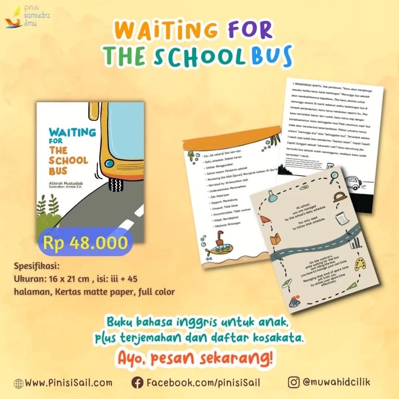 Jual Buku Anak Bilingual Waiting For The School Bus | Shopee Indonesia