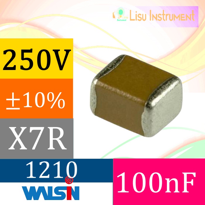 Jual 100nF 1210 3225(mm) ±10% 250V X7R SMD Multilayer Ceramic Capacitor ...