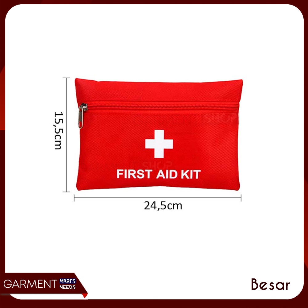 Jual Tas P3K Pouch Dompet First Aid Kit Merah Kotak Obat Organizer ...
