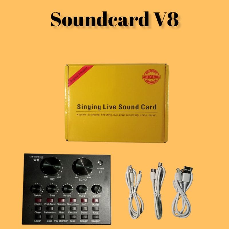 Jual [ORIGINAL] V8 Sound Card Audio Live External Webcast Hiburan ...