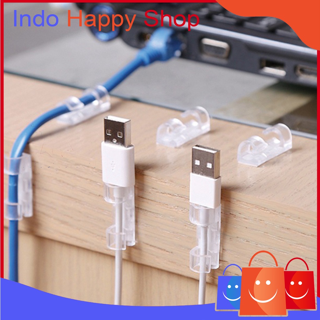 Jual Penjepit Kabel Tempel Dinding Kabel Klip Double Lem Serbaguna Set ...