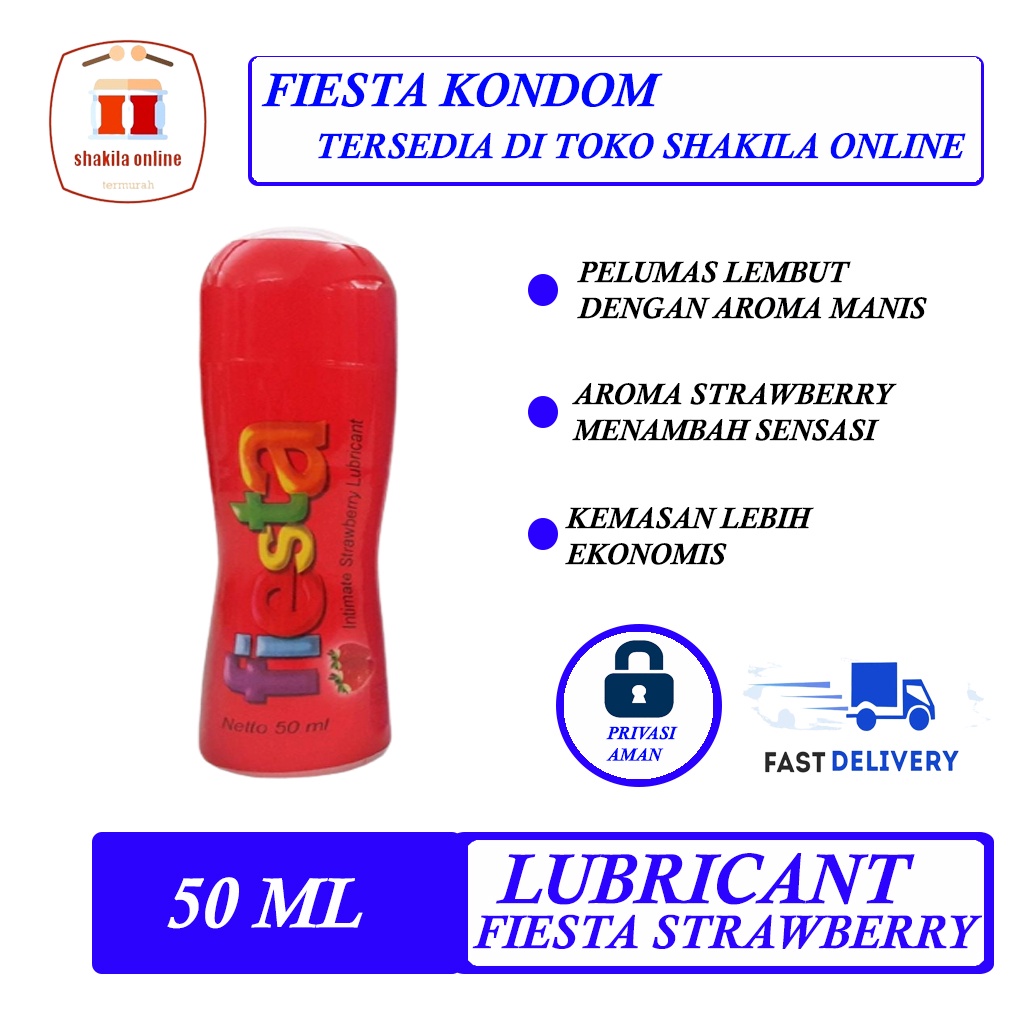 Jual Lubricant Fiesta Strawberry - 50ml | Shopee Indonesia