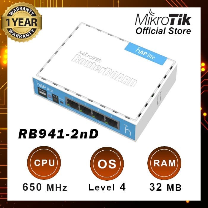 Jual Mikrotik Router Wireless RB941-2nD (hAP-Lite) | Shopee Indonesia