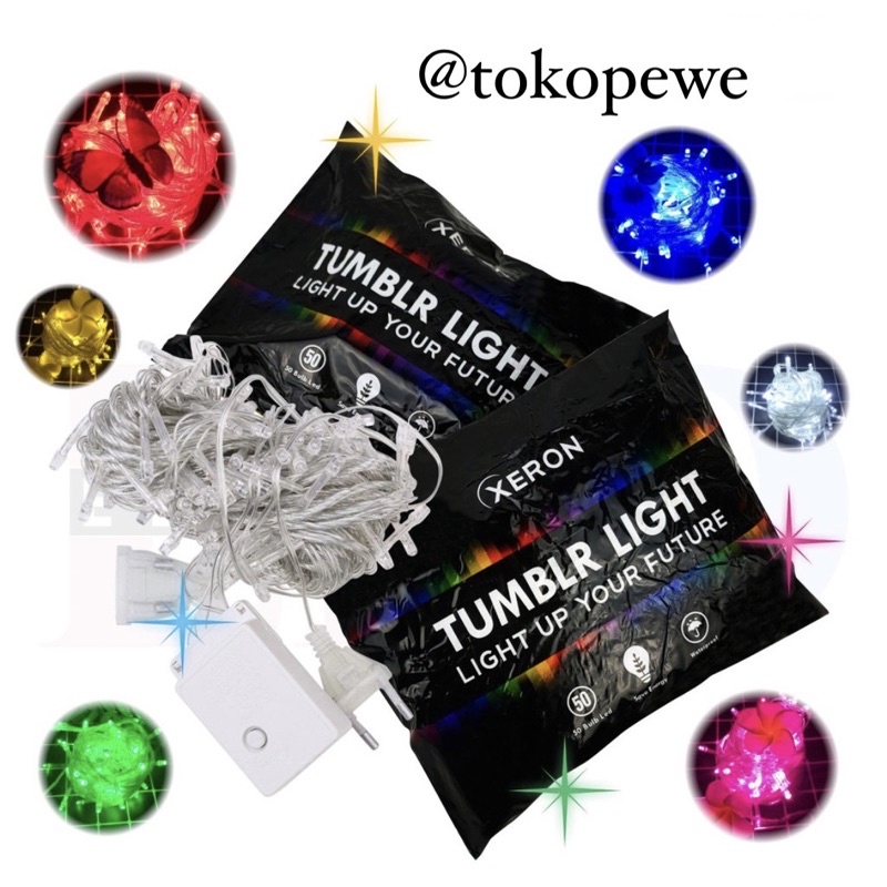 Jual Lampu Tumblr XERON 50 LED 10 Meter Packing Opp Lampu Hias / Tumbler Light LED Dekorasi ...