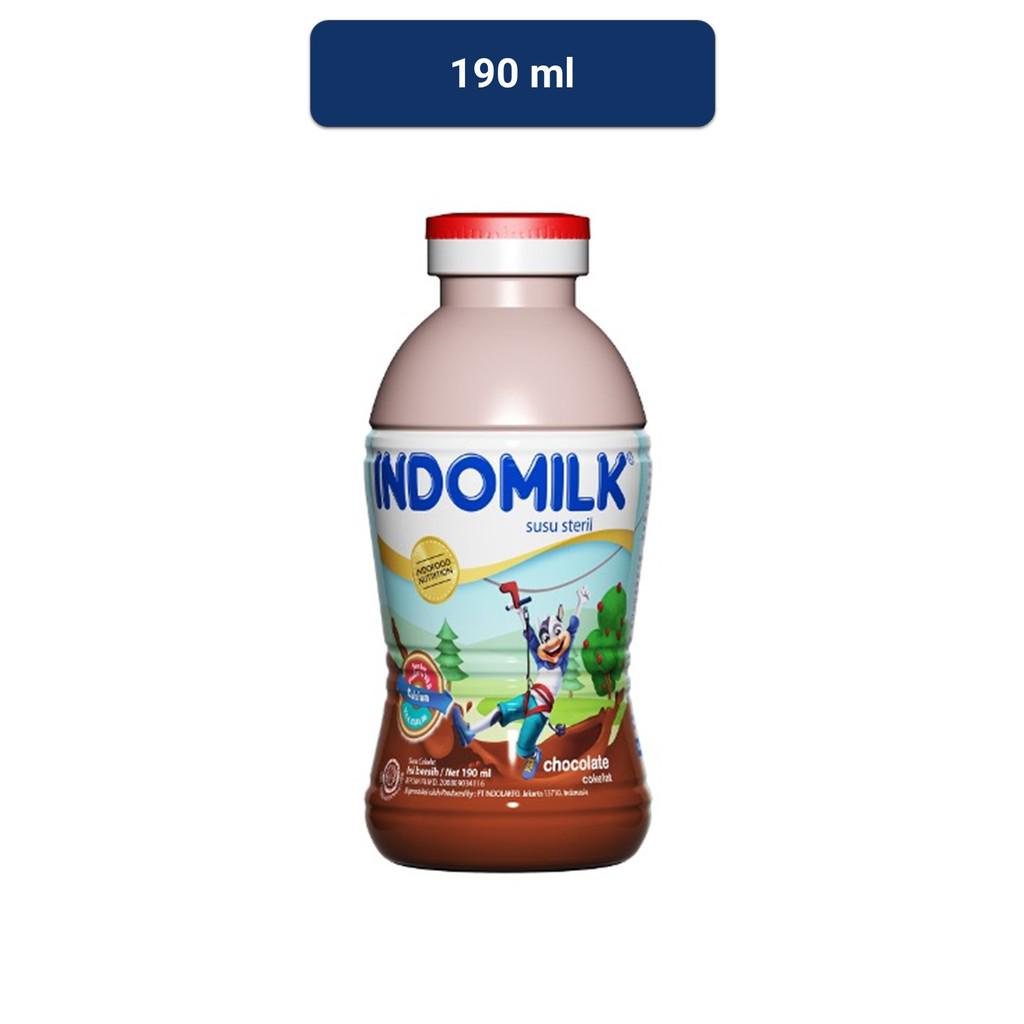 Jual Indomilk Susu botol Cokelat dan Stobery 190 mL | Shopee Indonesia