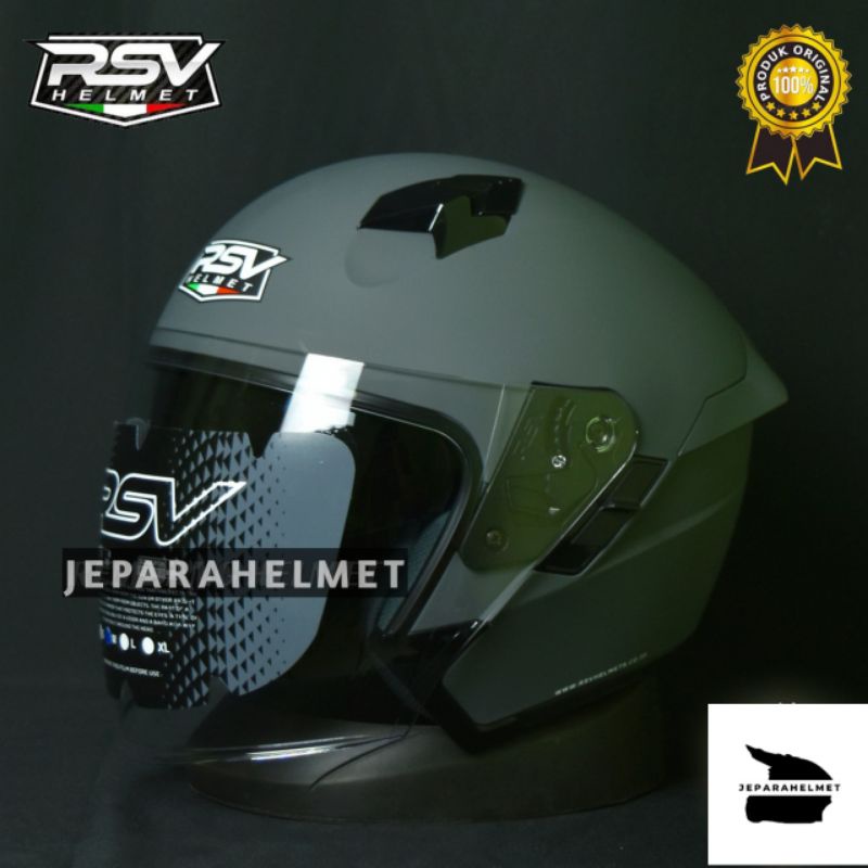Jual Helm RSV SV 300 Double Visor Solid Polos Charcoal Matt Doff | Helm RSV SV 300 Halfface ...