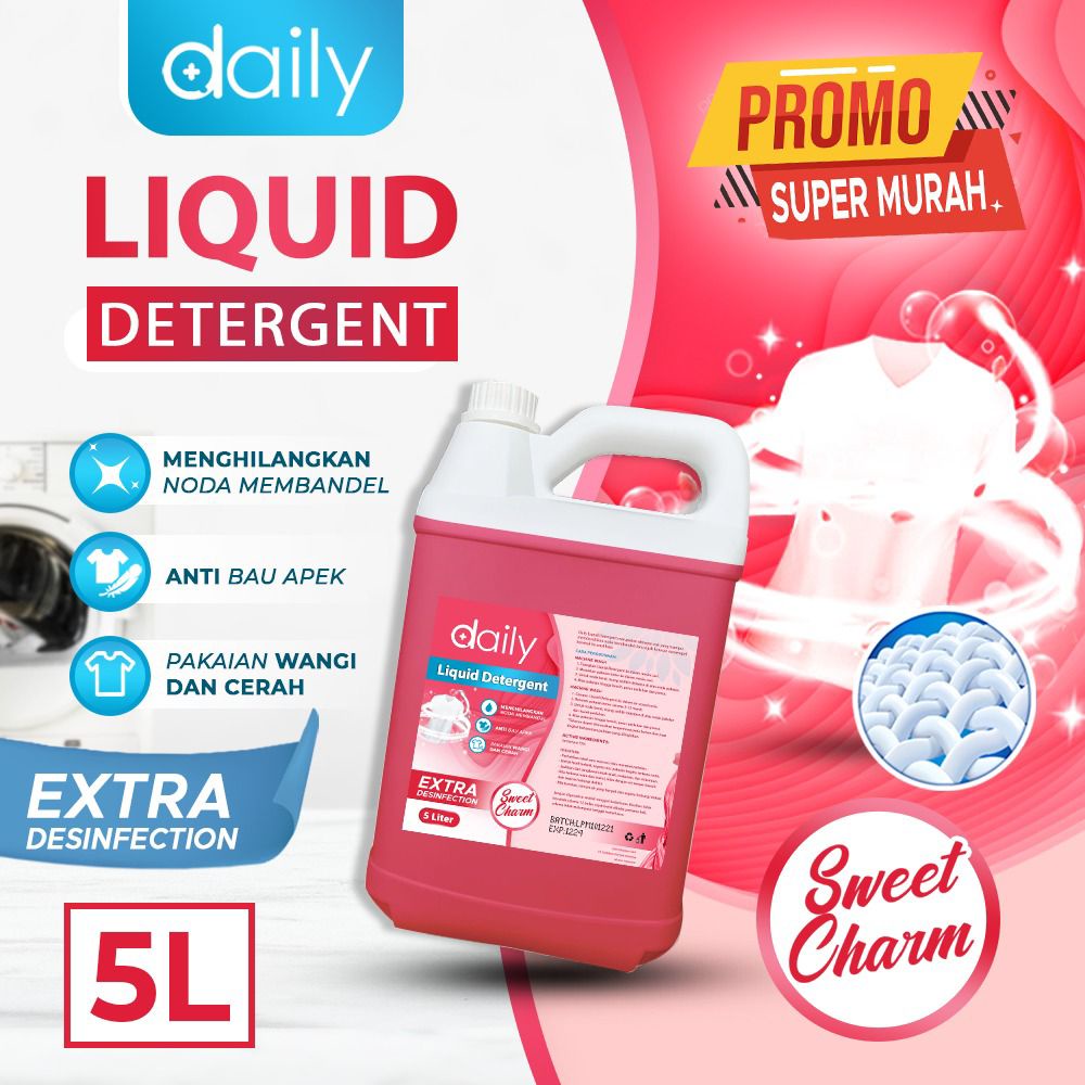 Jual DETERJEN CAIR PREMIUM LIQUID LAUNDRY DETERGENT DAILY 5 LITER | Shopee Indonesia
