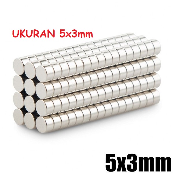 Jual Magnet Neodymium Besi Berani 5x3mm N35 | Shopee Indonesia