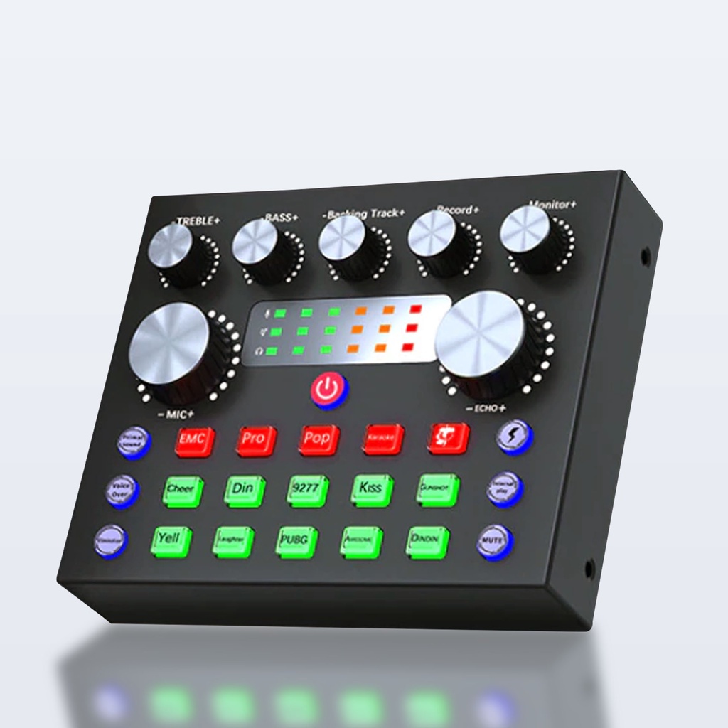 Jual V8 SoundCard Mixer External Soundcard V8S+ Plus LED USB Audio Live ...