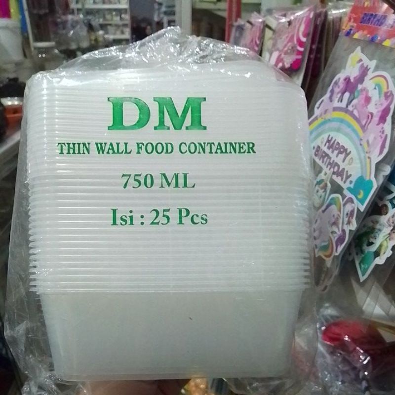 Jual DM - Kotak Makan Plastik / Thinwall / Food Container - DM/KlIRR ...
